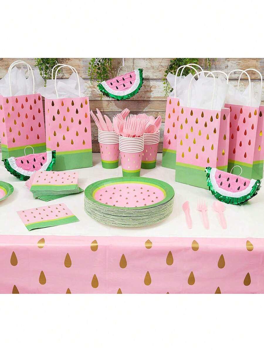 3-Pack Mini Watermelon Slice Pinatas For Birthday Decorations Summer ...