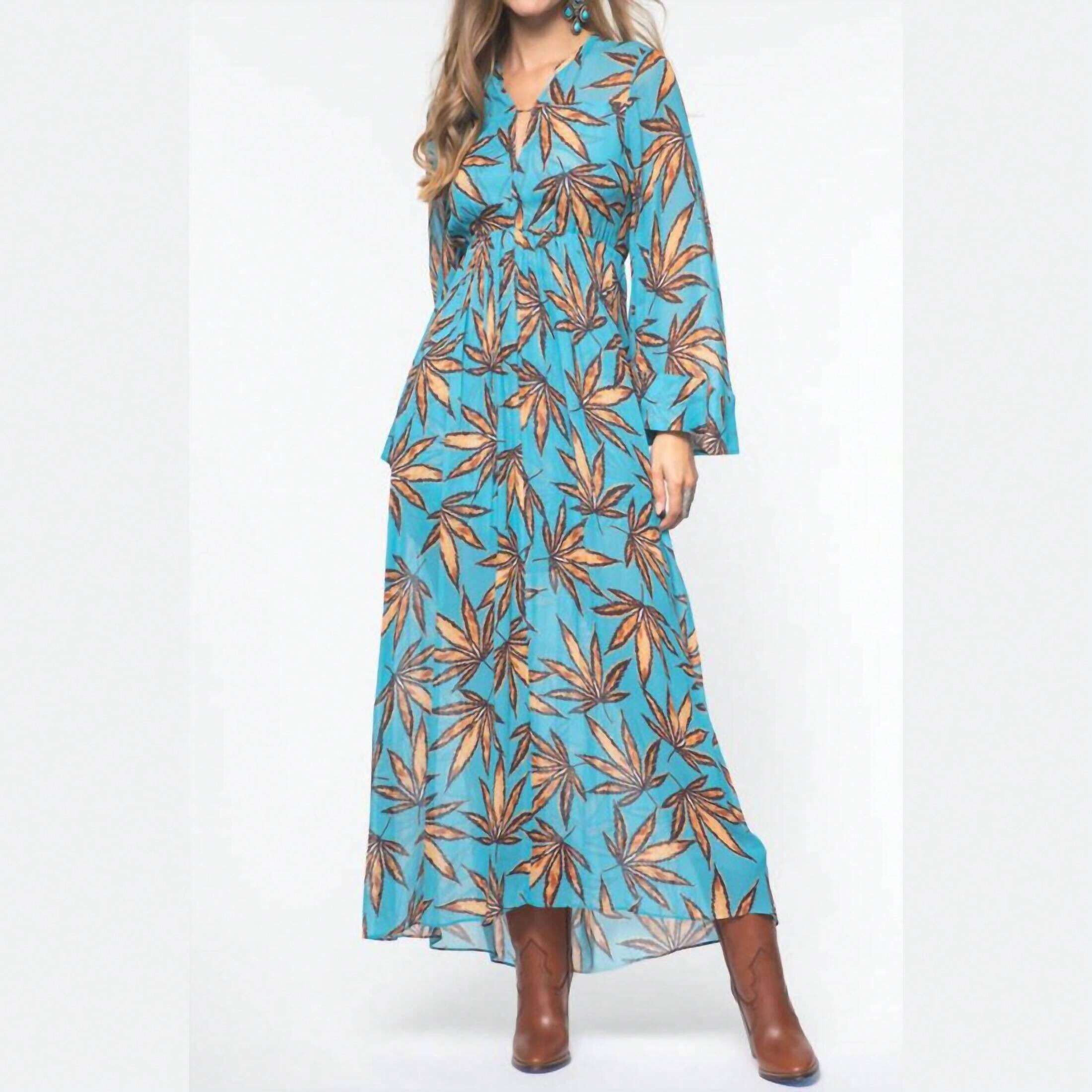 DOROTHEE SCHUMACHER Translucent Leaves Dress In Orange Leaves On ...