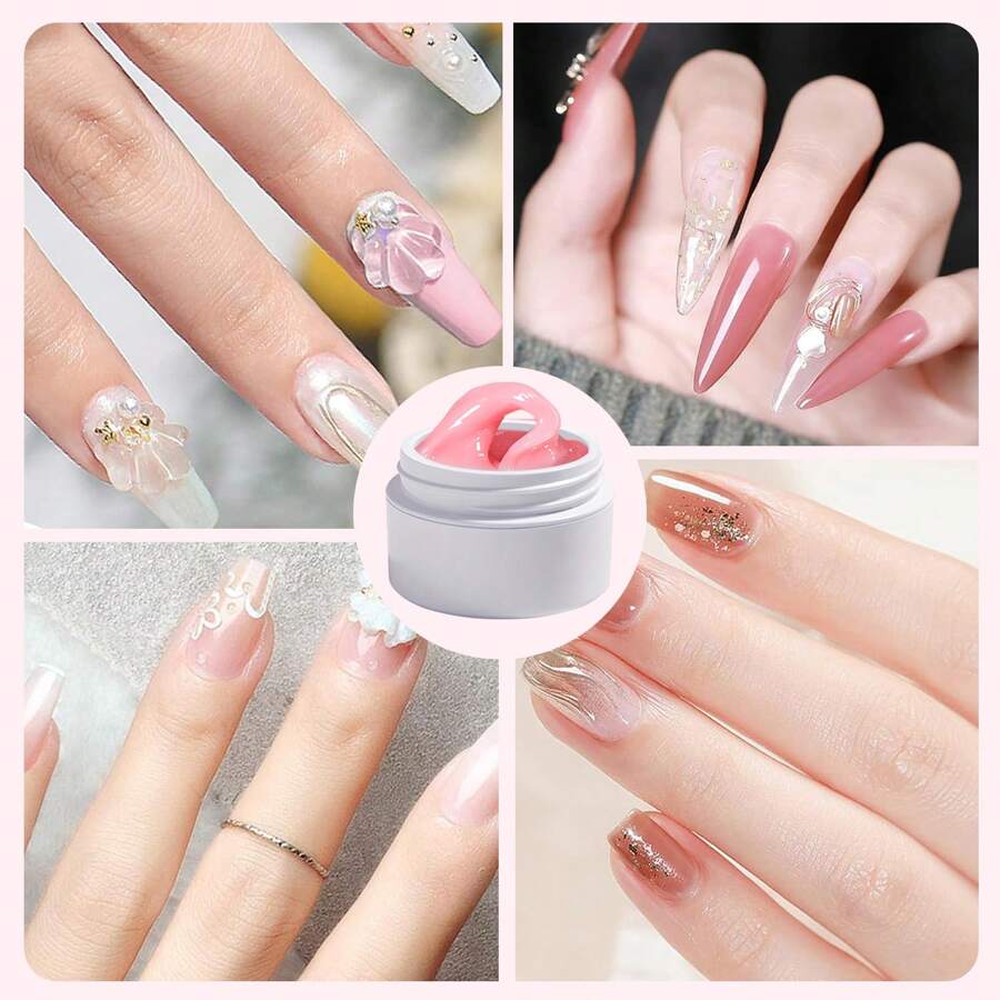 Solid Builder Gel Nail Enhancement Non Stick Hand Extension Glue Can ...