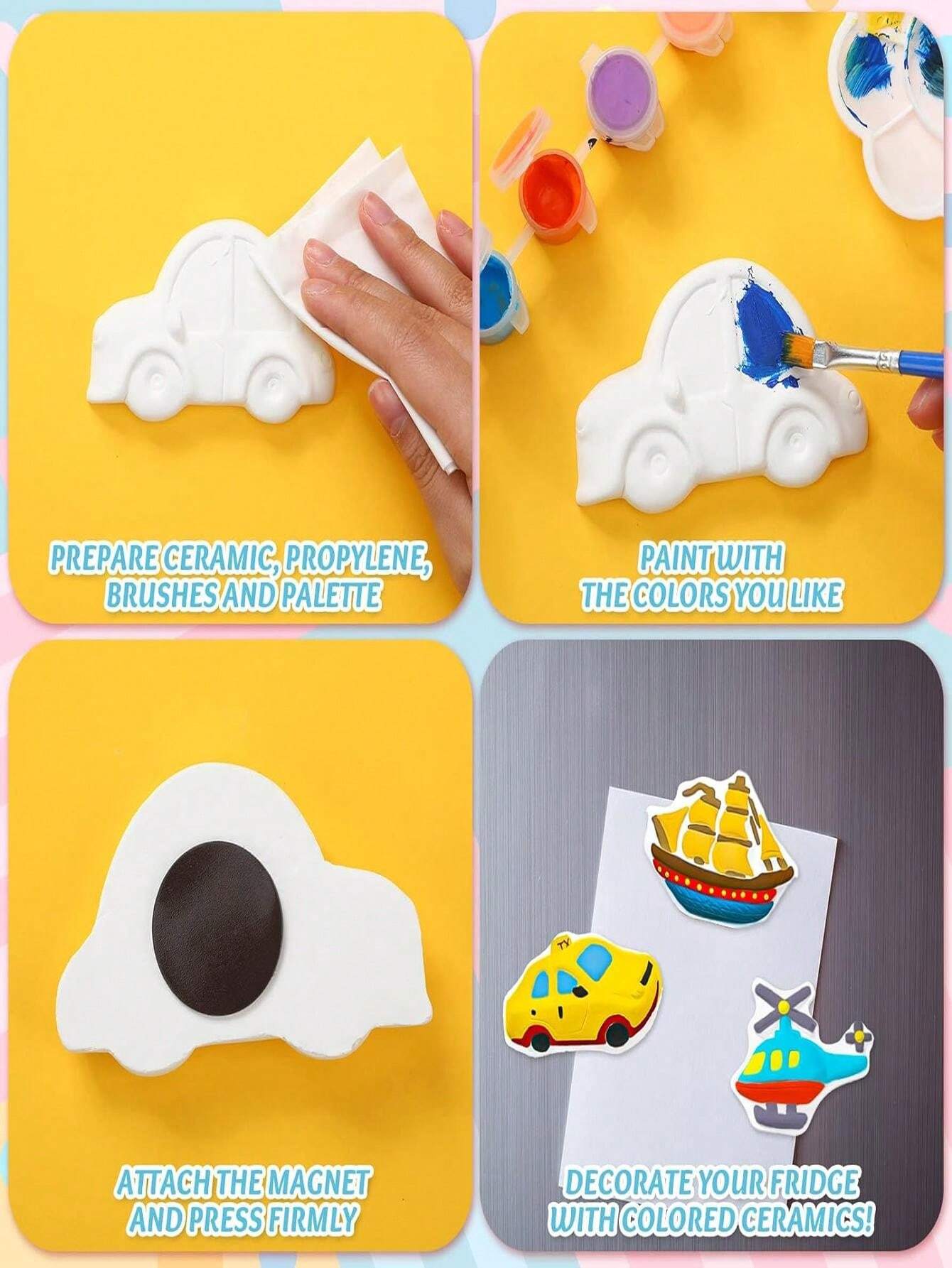 Diy Plaster Car Painting Toy, 3d Car Model, Plaster Craft Kit | SHEIN EUR