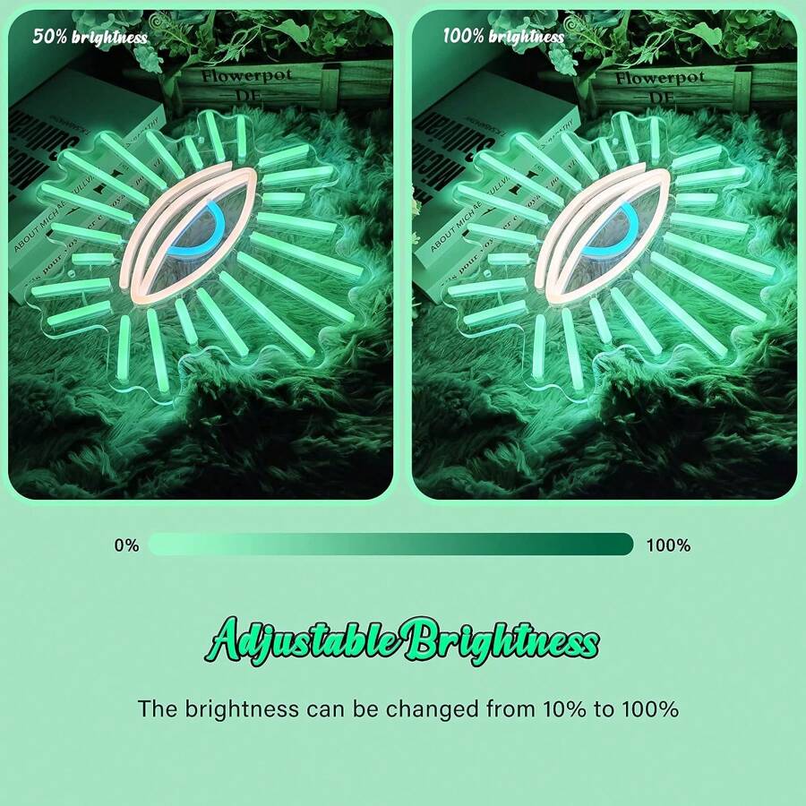 1pc Acrylic Material, Evil Eyes Neon Signs, Evil Eyes Neon Lights, Evil ...