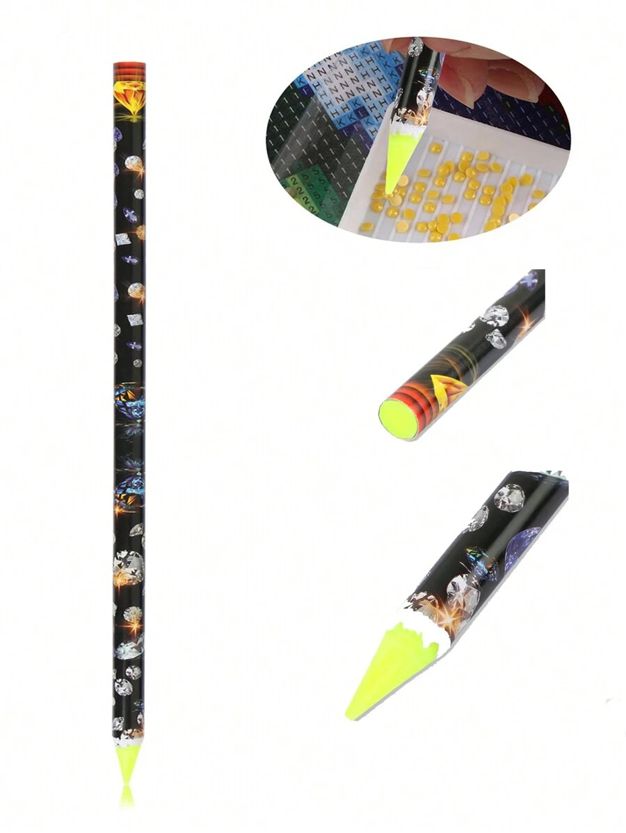1PC Diamond Painting Pen Rhinestone Picker Pencil Self Adhesive Resin Picker Dotting Wax Pencil ...