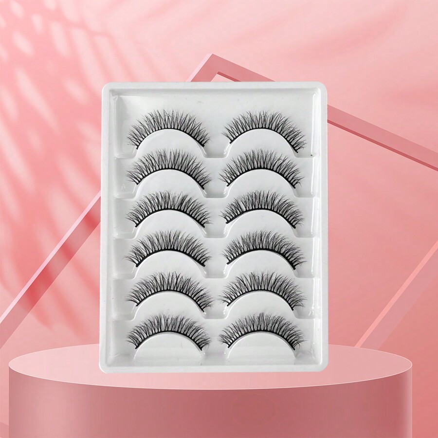 6pairs Natural Thick & Long D-Type False Eyelashes, Model 216 | SHEIN ...