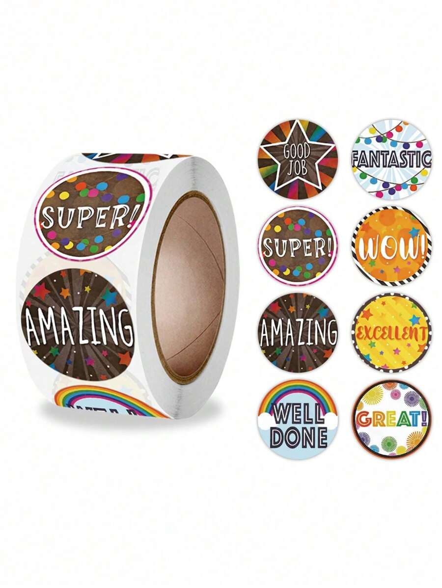 1pc Creative Praise Sticker Cartoon Themed Self-Adhesive Seal Label For ...