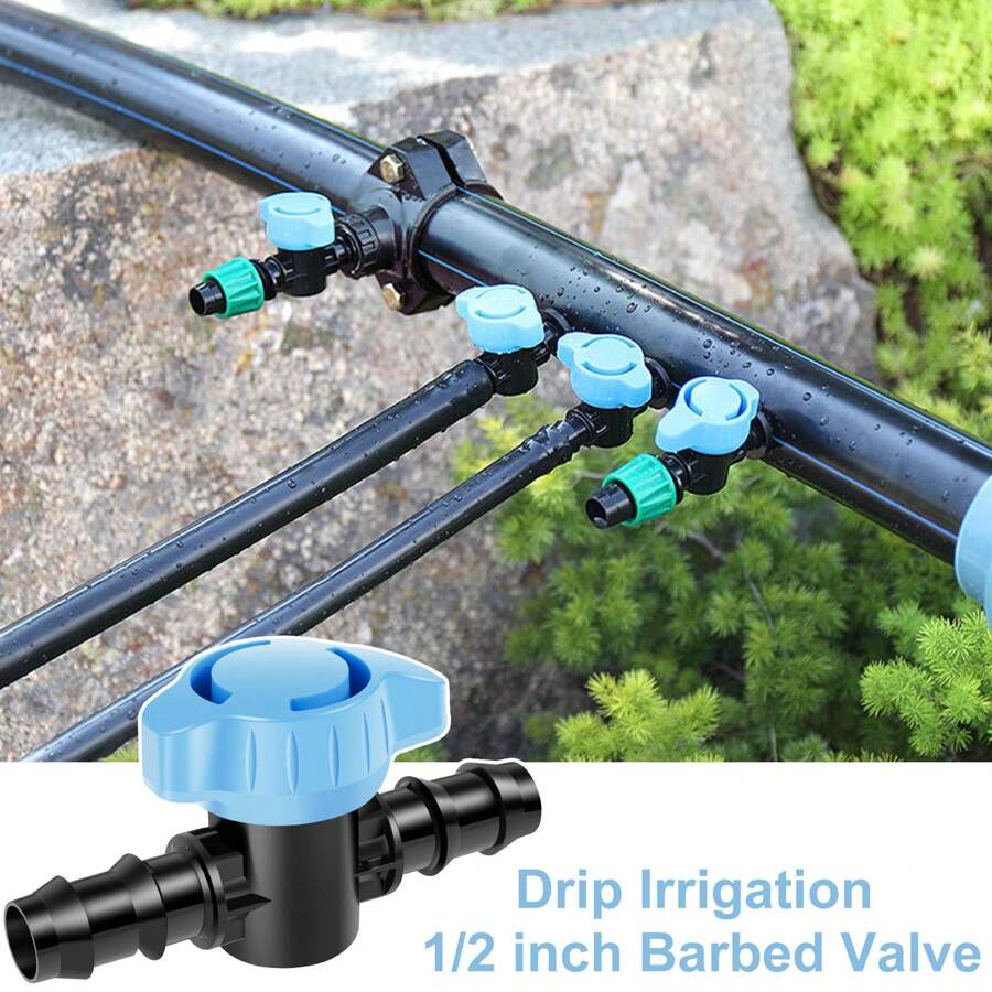 12Pcs Drip Irrigation Valve Sturdy Barbed Shut Off Valve Leak-Proof ...