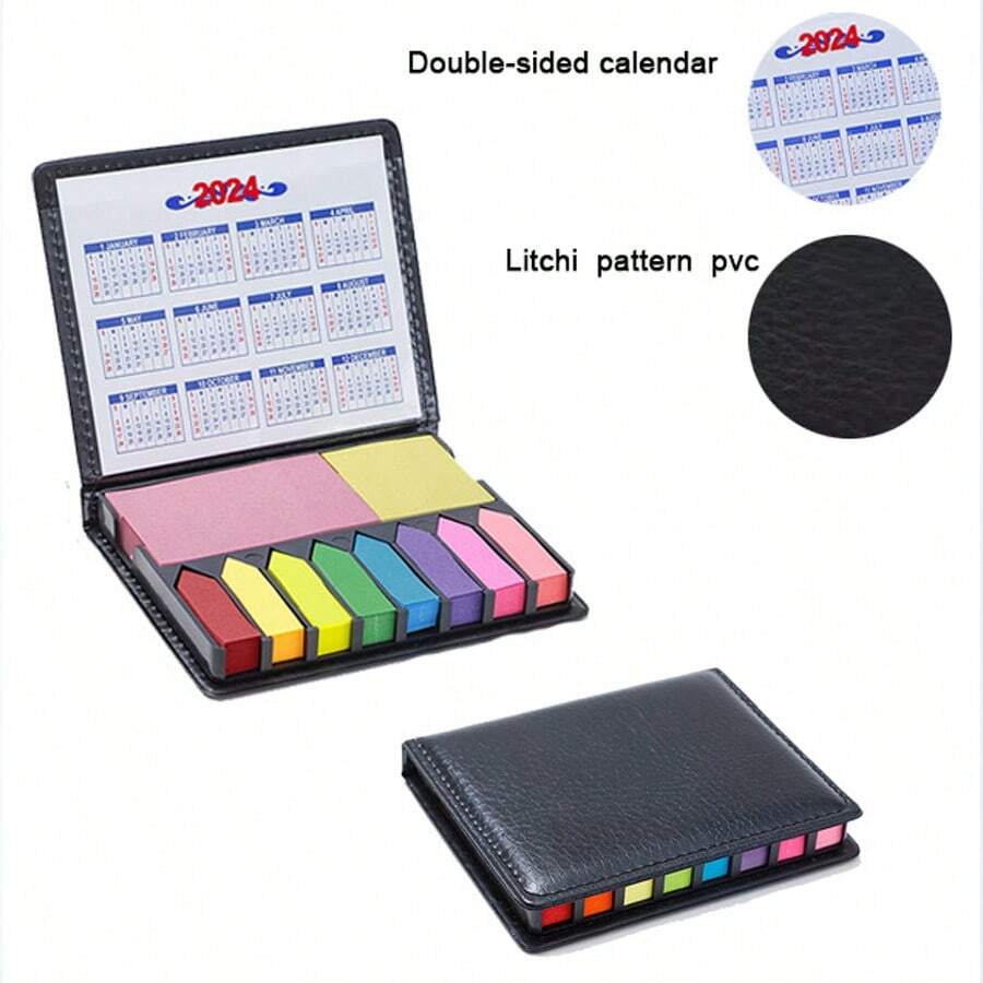 صندوق ملاحظات ممغنط لمكتب 1 قطعة، ورق ملاحظات يحتوي على تقويم لمكتب ...