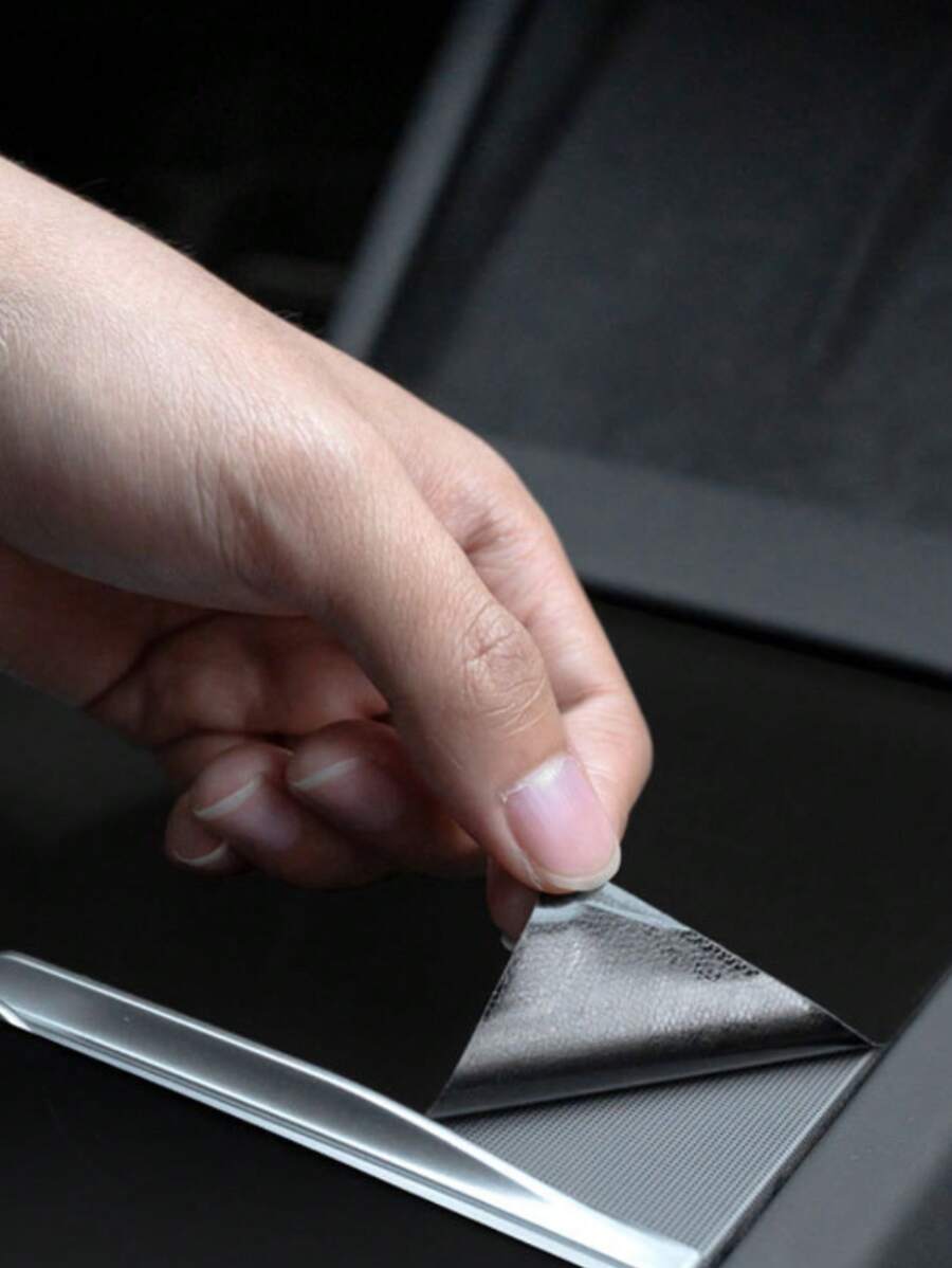 Center Console Refresh Sticker With Wood-Grained Carbon Fiber Pattern ...