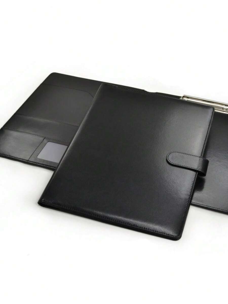 1pc A4 Size Pu Leather Shell File Folder, Business Style Functional ...