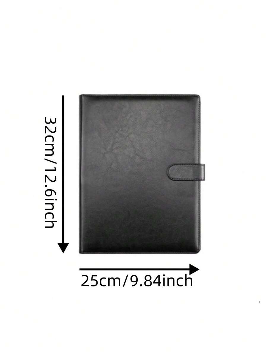 1pc A4 Size Pu Leather Shell File Folder, Business Style Functional ...