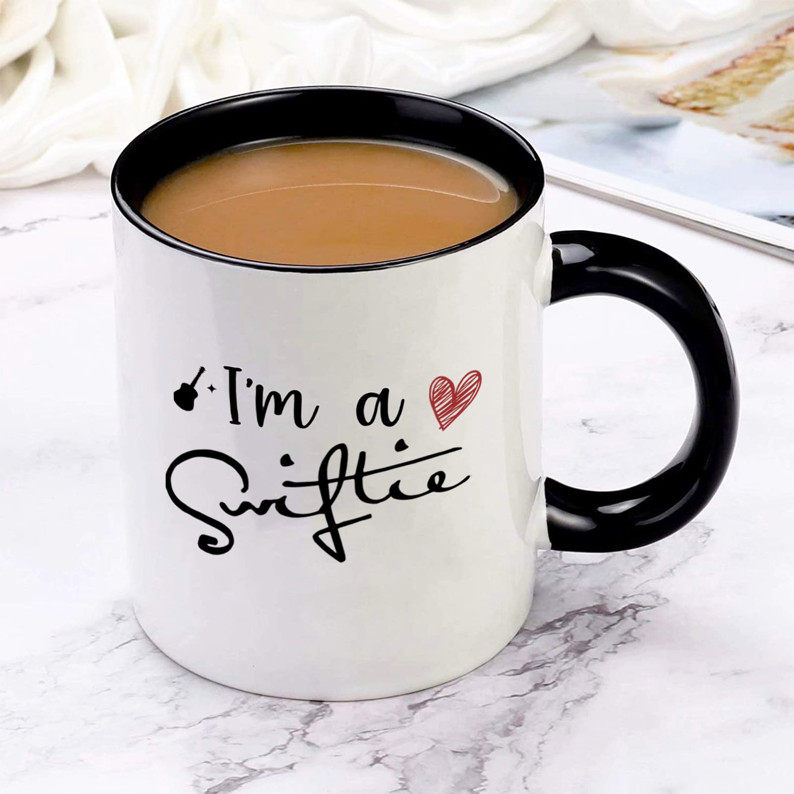 1pc 11.2Oz Black TS Coffee Mug, Merch Cups Gift For Music Eras ...