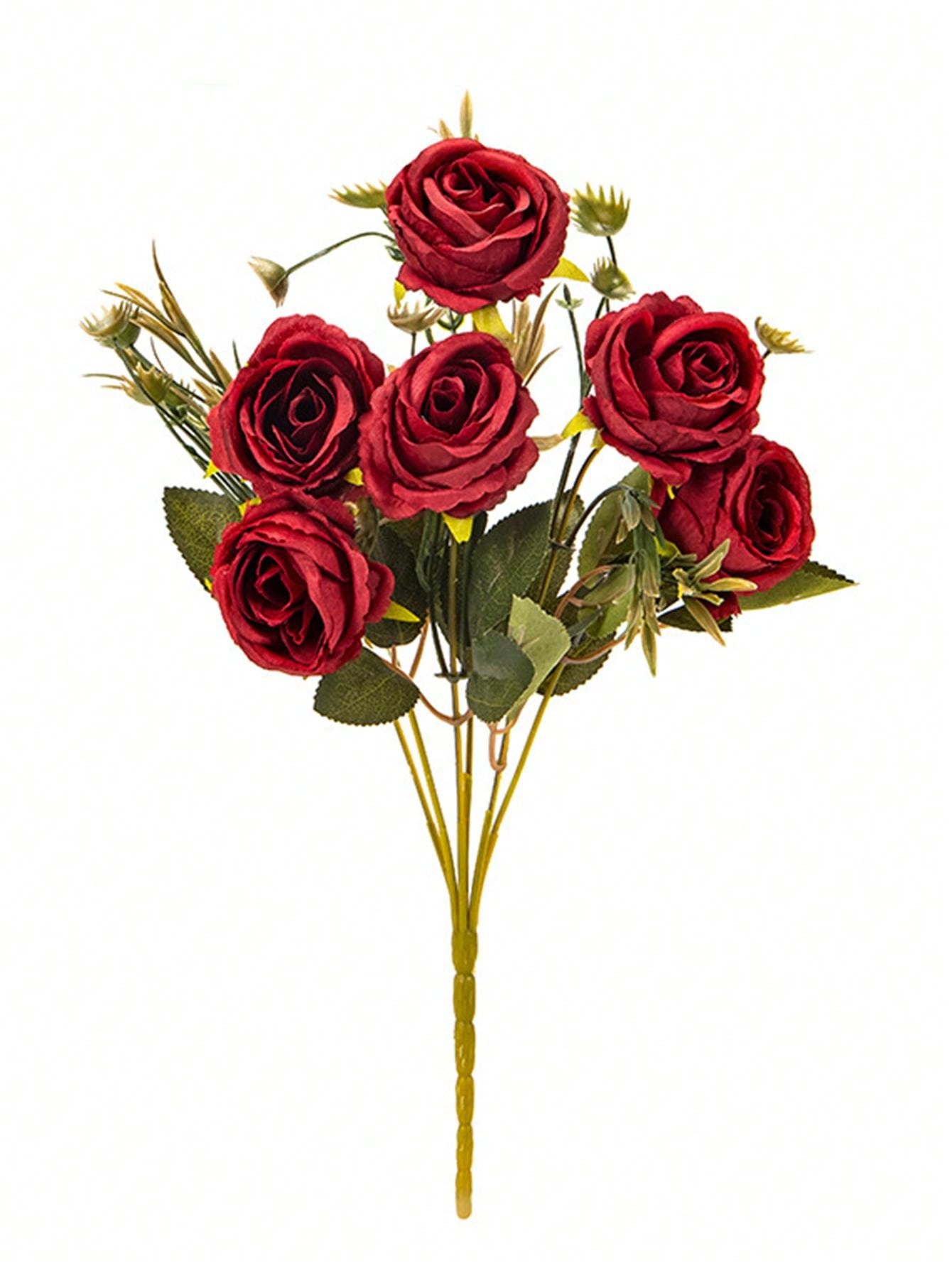 1pc Artificial Silk Rose Bouquet, Modern & Concise Style, Suitable For ...