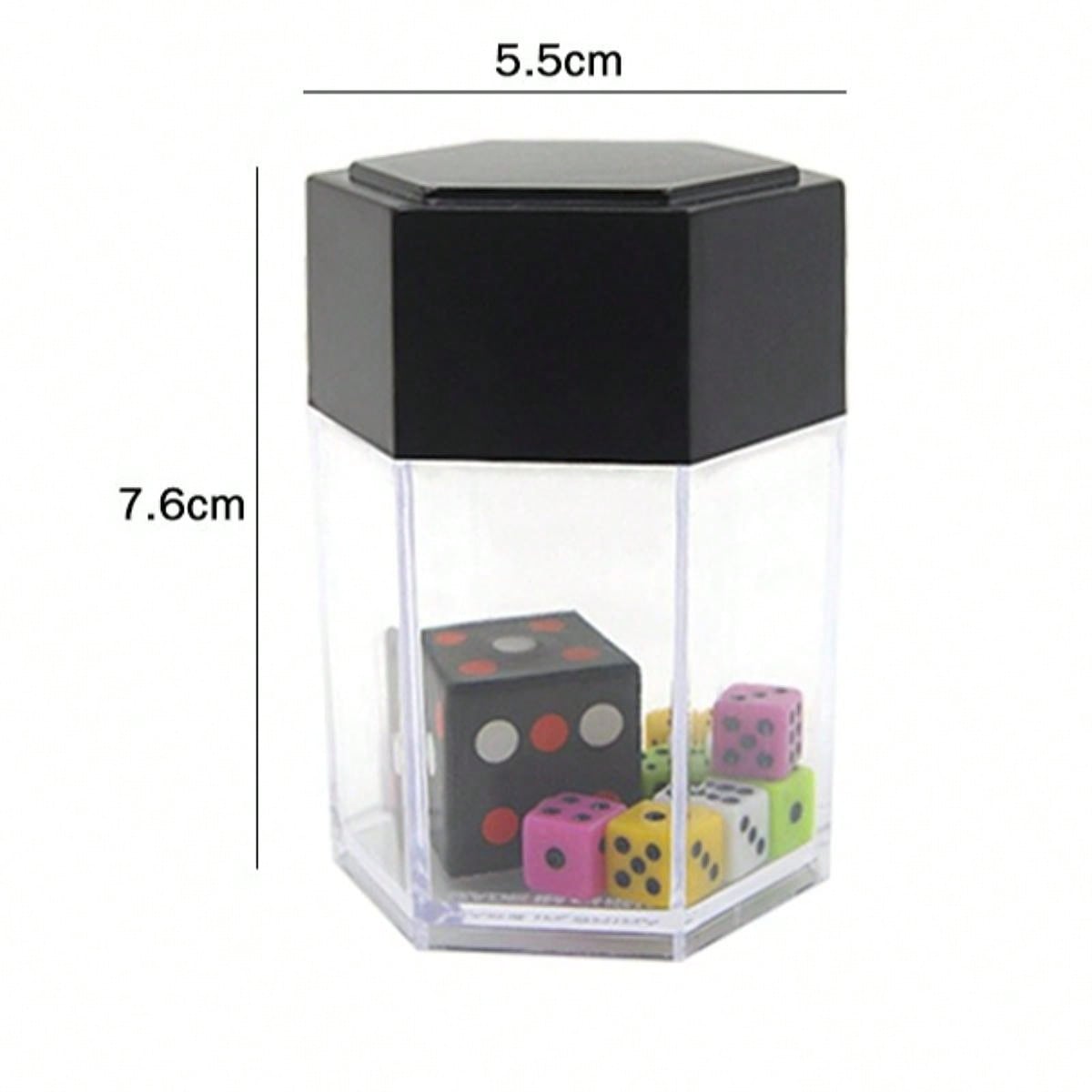 1pc Colorful Exploding Dice, Turns 1 Into 8, Magic Toy. A Large Die Inside A Transparent Box ...