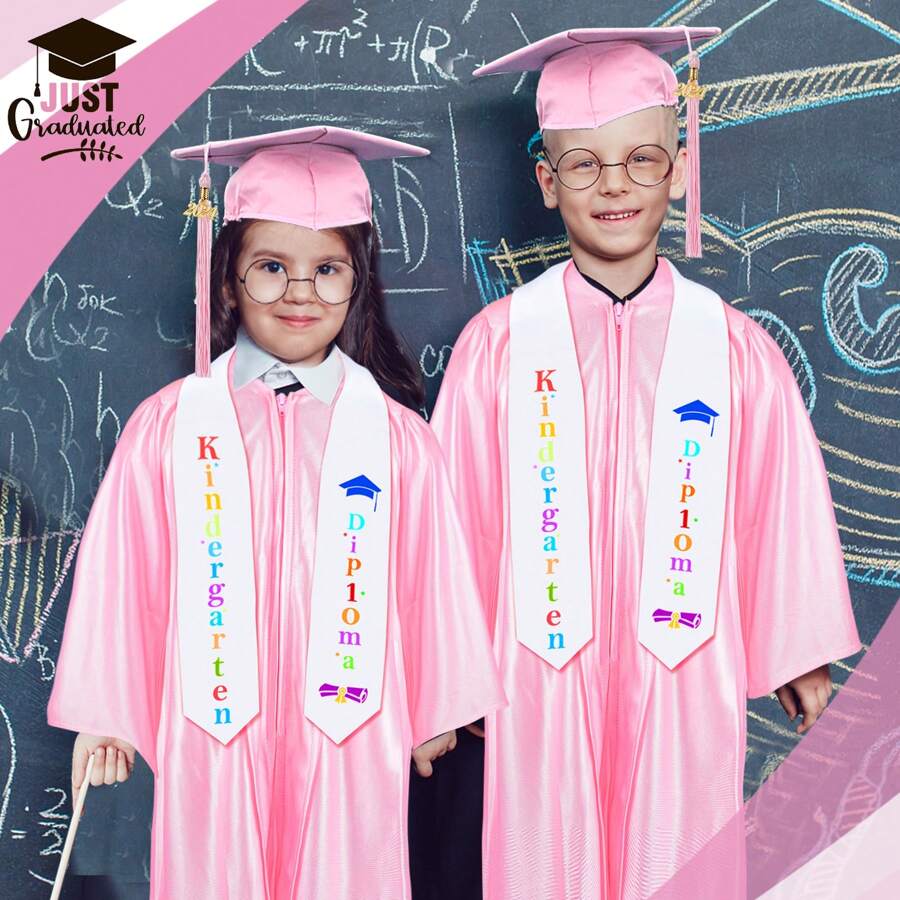 Kindergarten Graduation Gown Cap Tassel Set 2024 With Charms Graduation ...