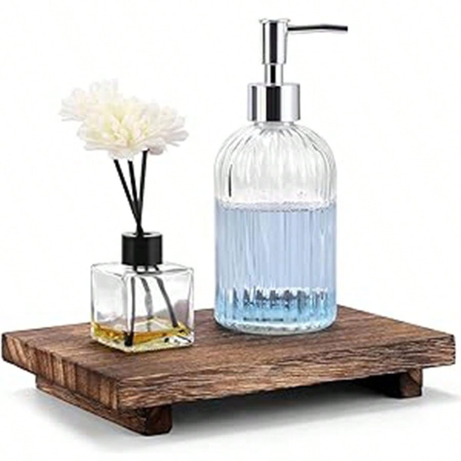 Wooden Decorative Tray Acacia Wood Rustic Bathroom Tray Rectangular ...