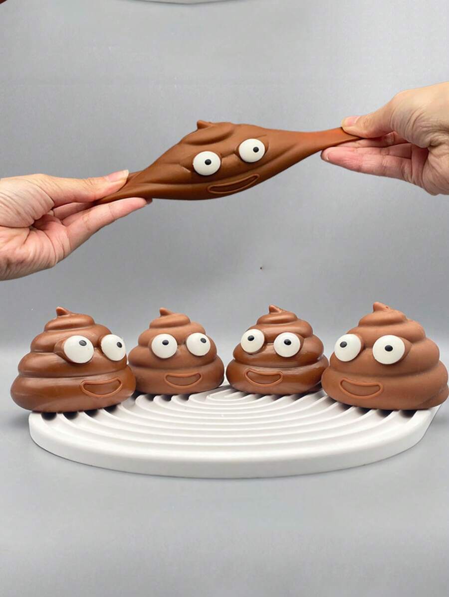 1pc Flexible Soft Poo Shaped Liquid Stress Relief Ball Toy, Suitable ...