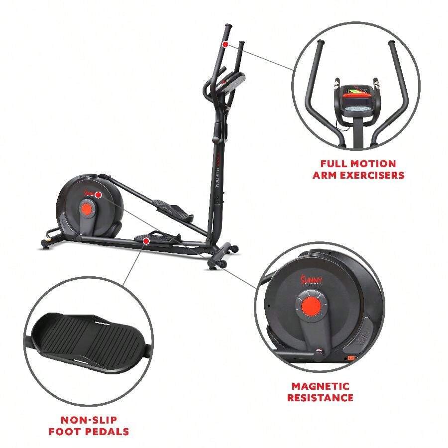 Power Stride Advanced Elliptical Machine With 16-Level Electromagnetic ...