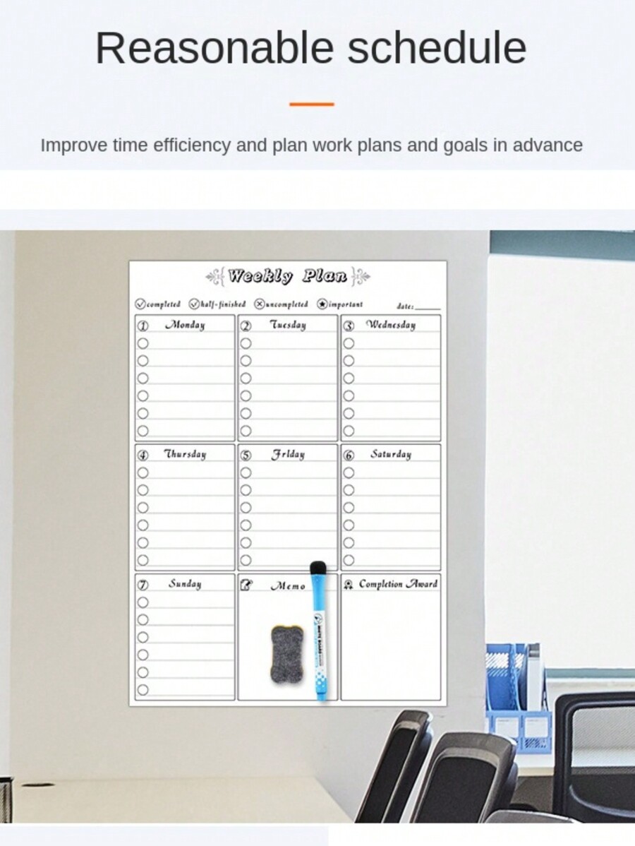 A Set Of Dry Erasable Refrigerator Stickers Message Boards Calendar ...