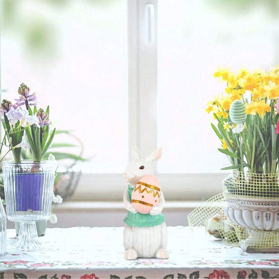 1Pc Standing Rabbit Figurines Home Decoration - Indoor Bunny Statues ...