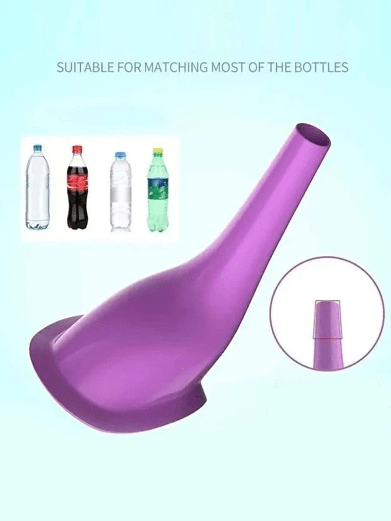 1pc Random Color Portable Silicone Women Urinal Outdoor Travel Camping Female Lady Urinal Urine ...