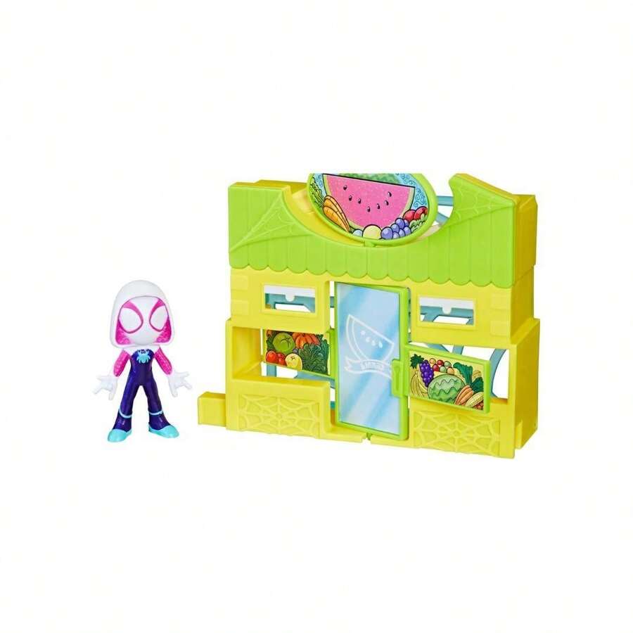 Marvel Spidey And His Amazing Friends City Block Supermarket Building ...