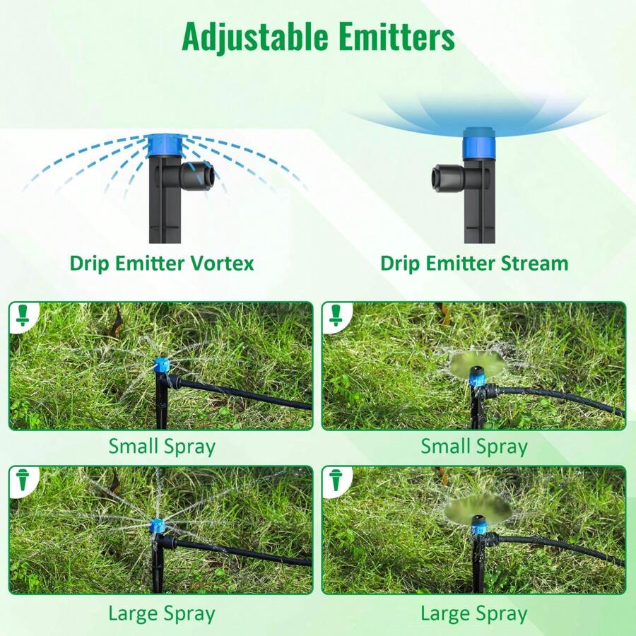 Drip Irrigation System, 95FT Garden Irrigation System Plants Watering ...