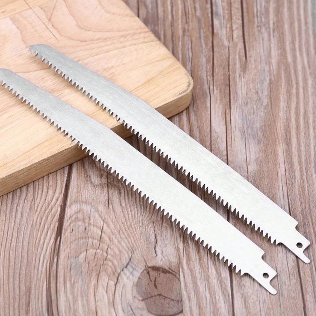 2Pcs 9 Inch Reciprocating Saw Blade Stainless Steel Unpainted Meat Saw ...