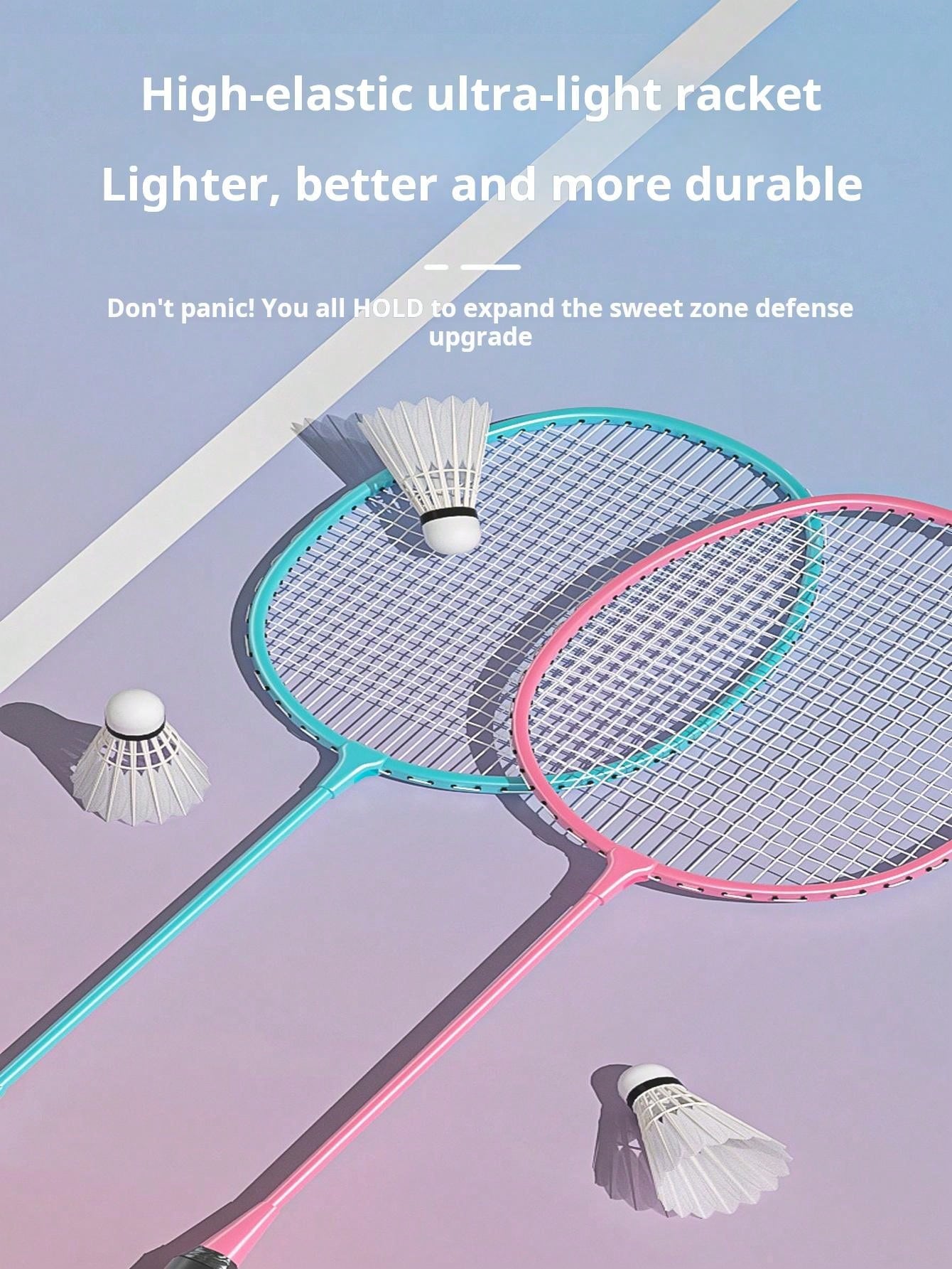 2pc Badminton Racket, Iron Alloy Durable And Durable Badminton Racket ...