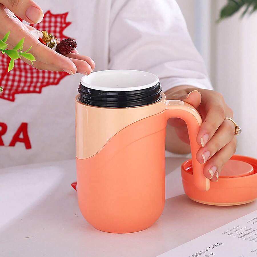 Ceramic Travel Mug 12oz, 350ml Ceramic Liner Insulated Mug With Leak ...