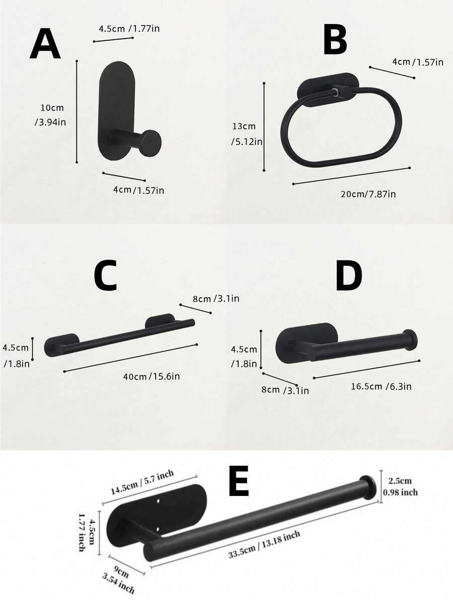 Bathroom Accessories Set Of 1, Including Stainless Steel Thick Towel ...