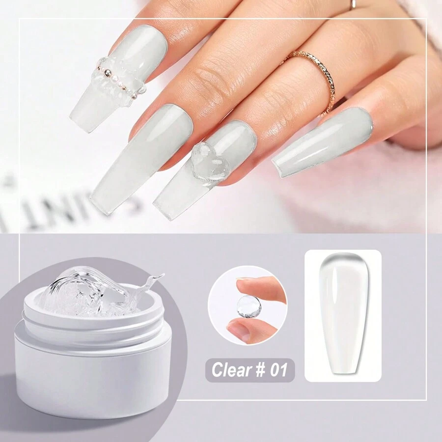 Solid Builder Gel Nail Enhancement Non Stick Hand Extension Glue Can ...