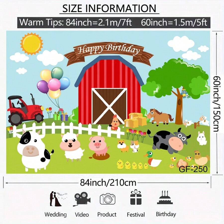 Farm Countryside Scene Backgrounds Newborn Animal Cow Pigs Chicken ...