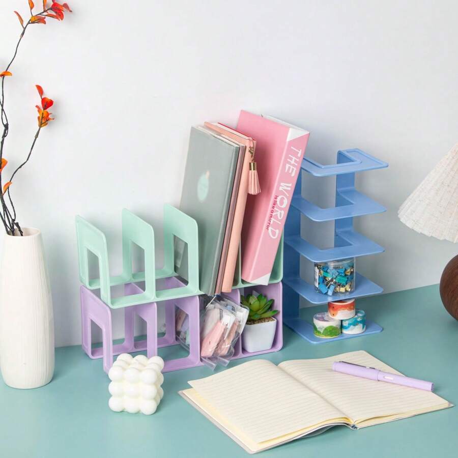 4-Tier Desktop Bookstand For Reading, Shelf For Organizing Books And ...