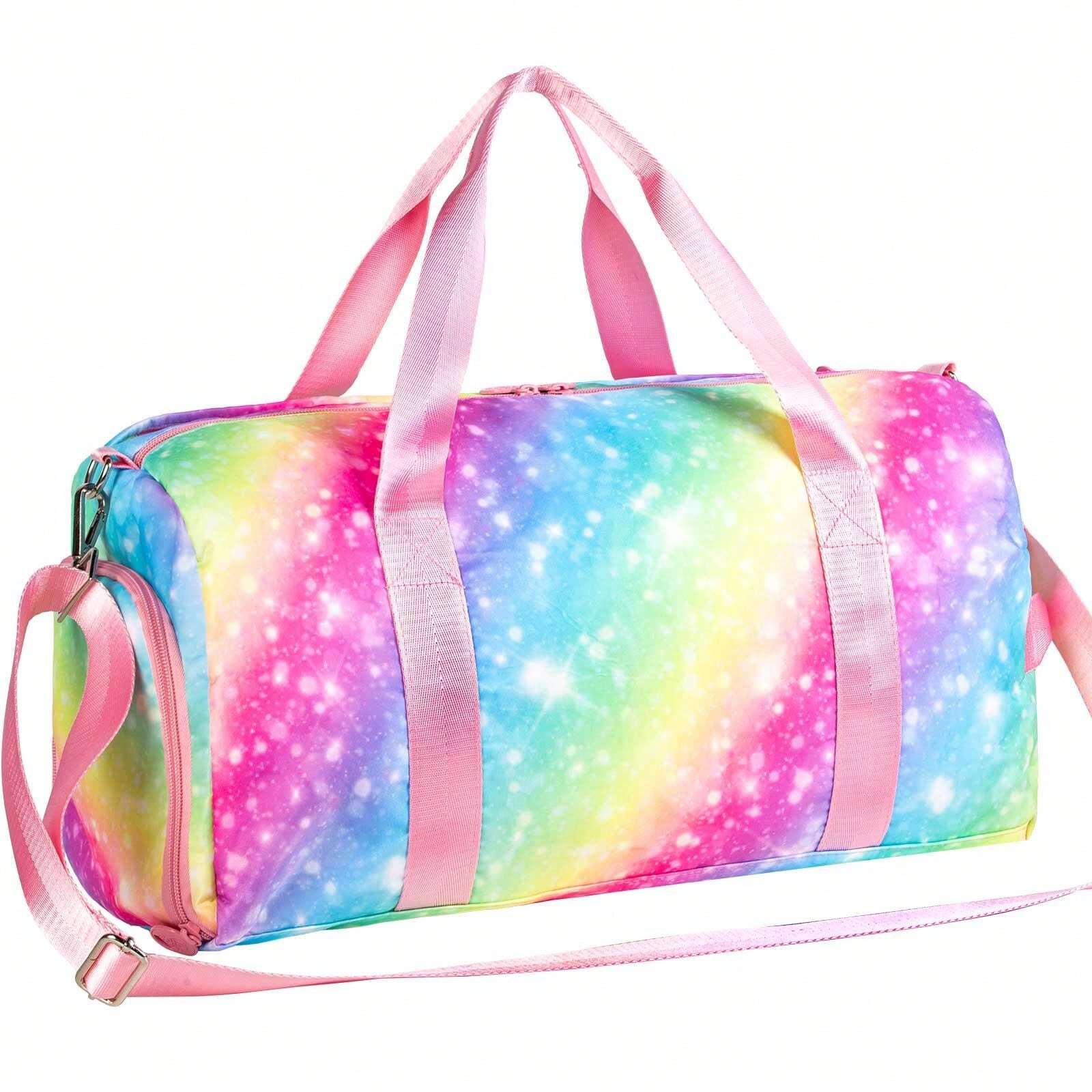 Dance Ballet Bags For Girls, Kids Duffle Gym Bag Travel With Shoe ...