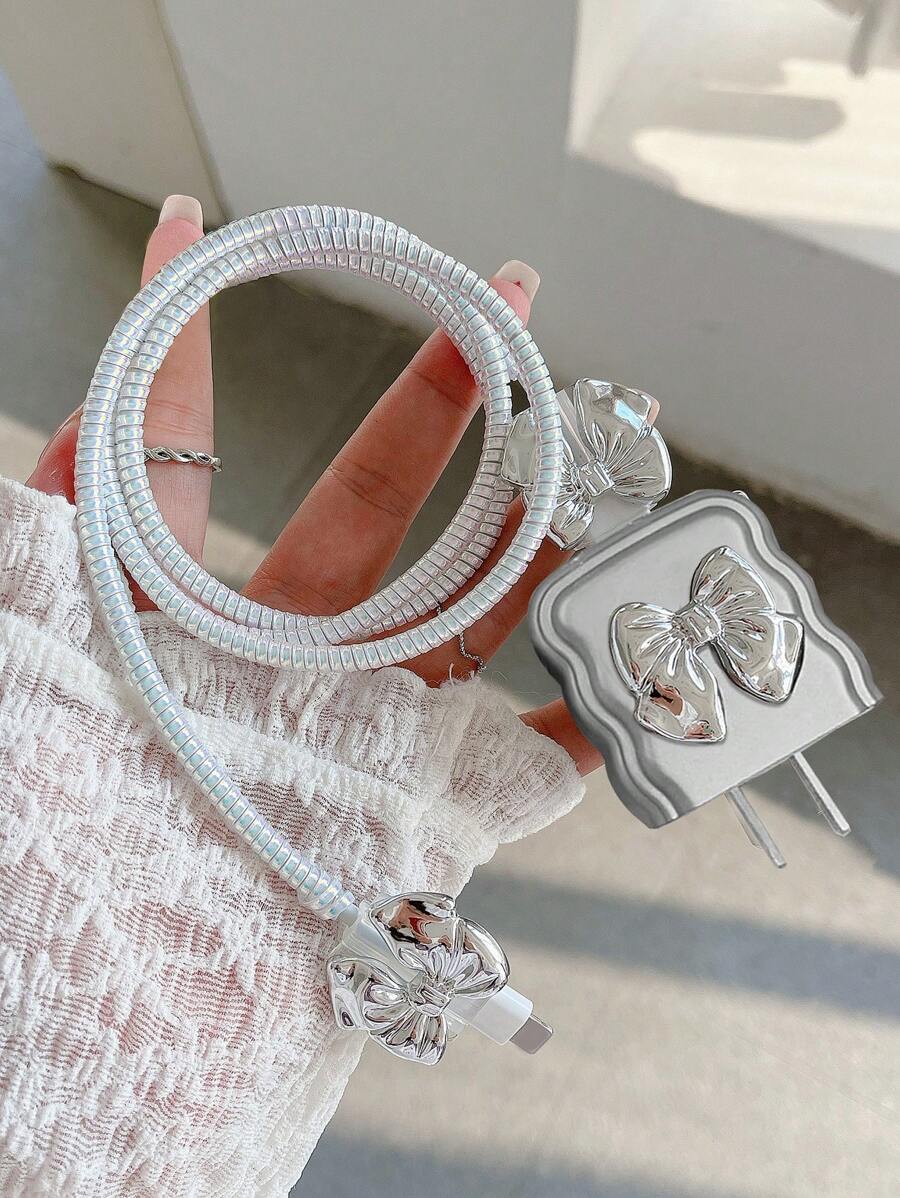 4pcs/Set Electroplated Butterfly Knot 1.5m Laser Winder Fixing And Anti ...