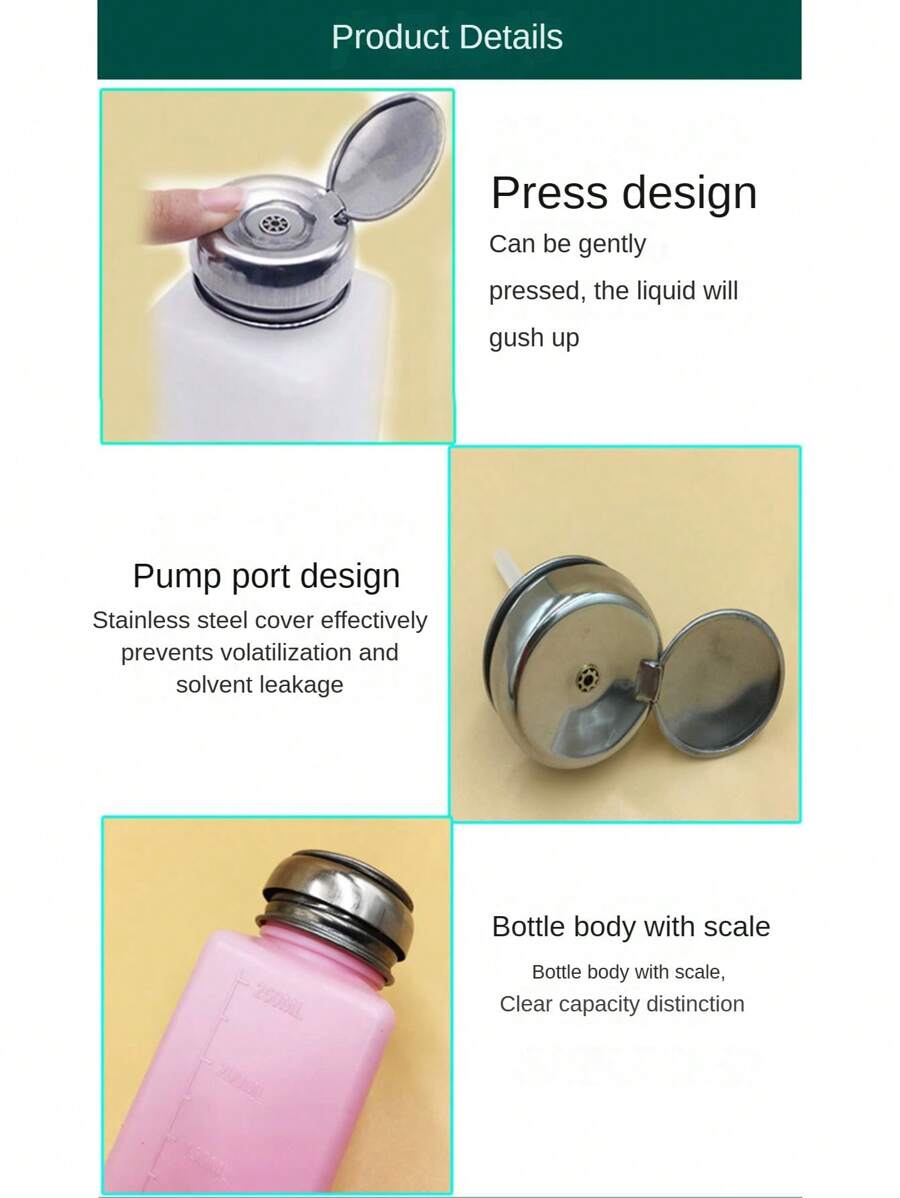 1pc 30ml Alcohol Bottle, Press Type With Plastic Glass, Resistant To ...