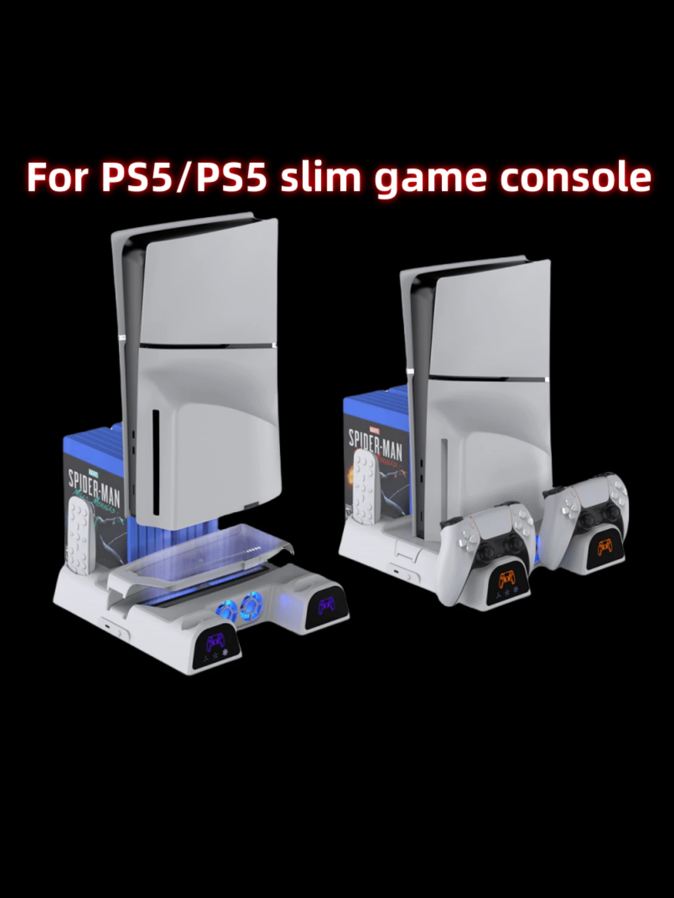 Multipurpose Cooling Charging Stand Compatible With Ps5/Ps5 Slim New ...