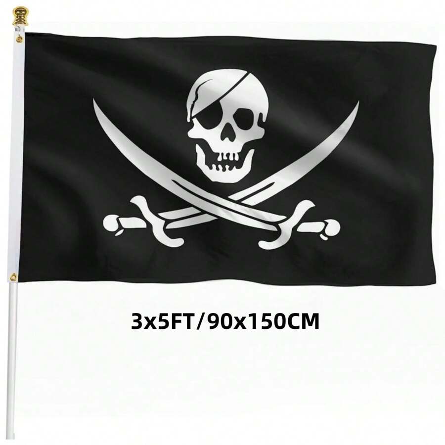 3x5 Ft Pirate Jack Rackham Flag With Brass Grommets Polyester Material ...