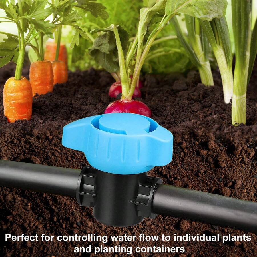 12Pcs Drip Irrigation Valve Sturdy Barbed Shut Off Valve Leak-Proof ...
