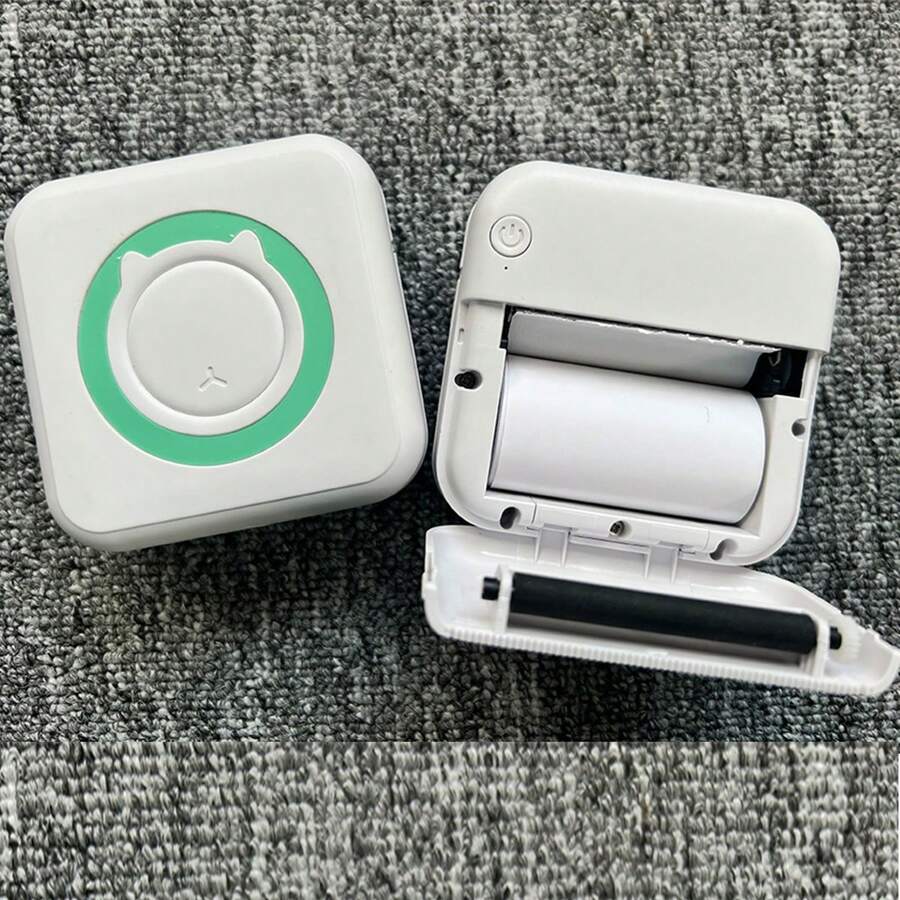 Portable Thermal Printer, Pocket Printer With 9 Rolls Paper Wireless ...