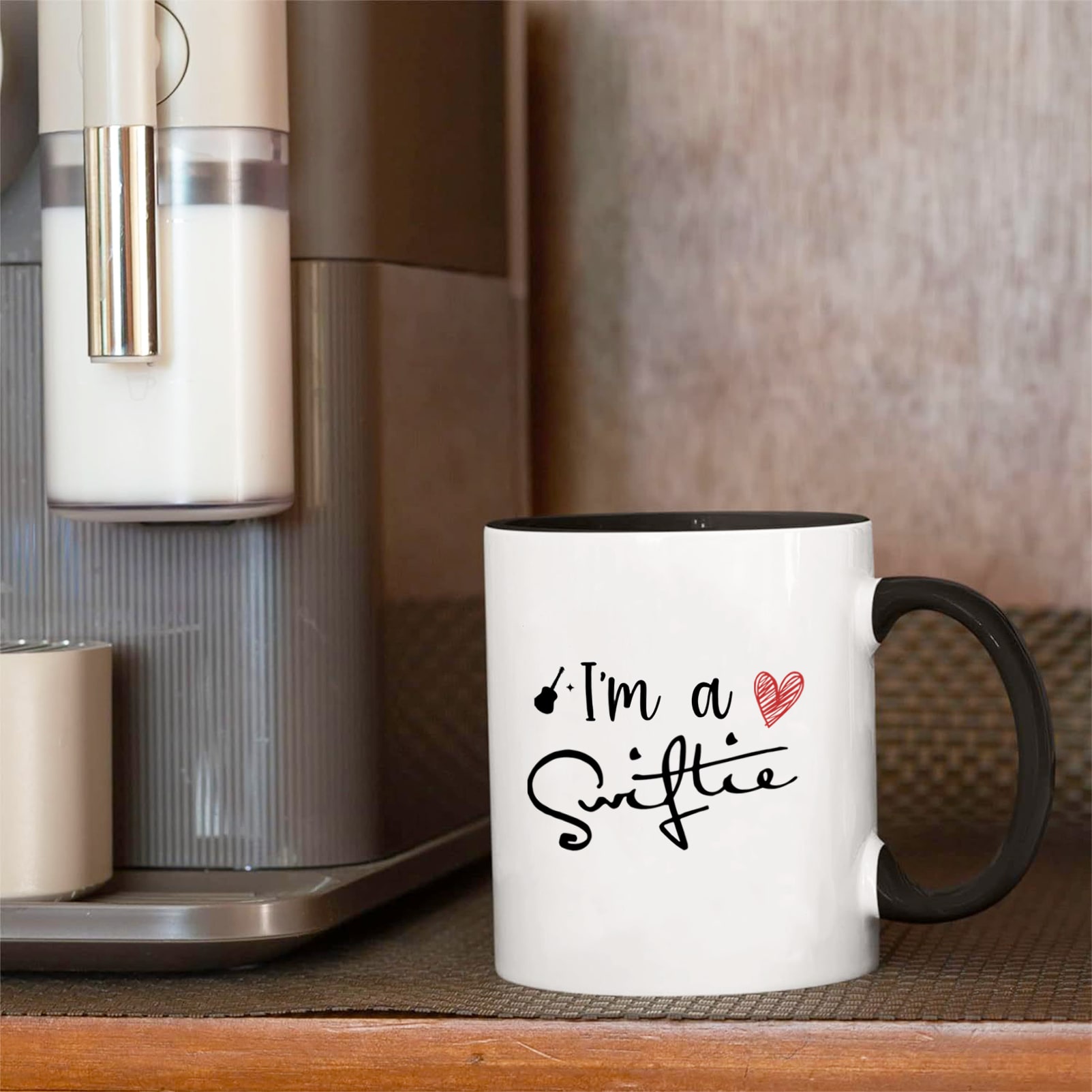 1pc 11.2Oz Black TS Coffee Mug, Merch Cups Gift For Music Eras ...