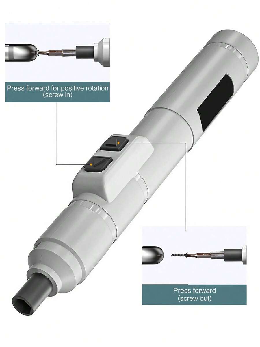 1 Set 3.6V USB Wireless Electric Screwdriver - Rechargeable Lithium ...