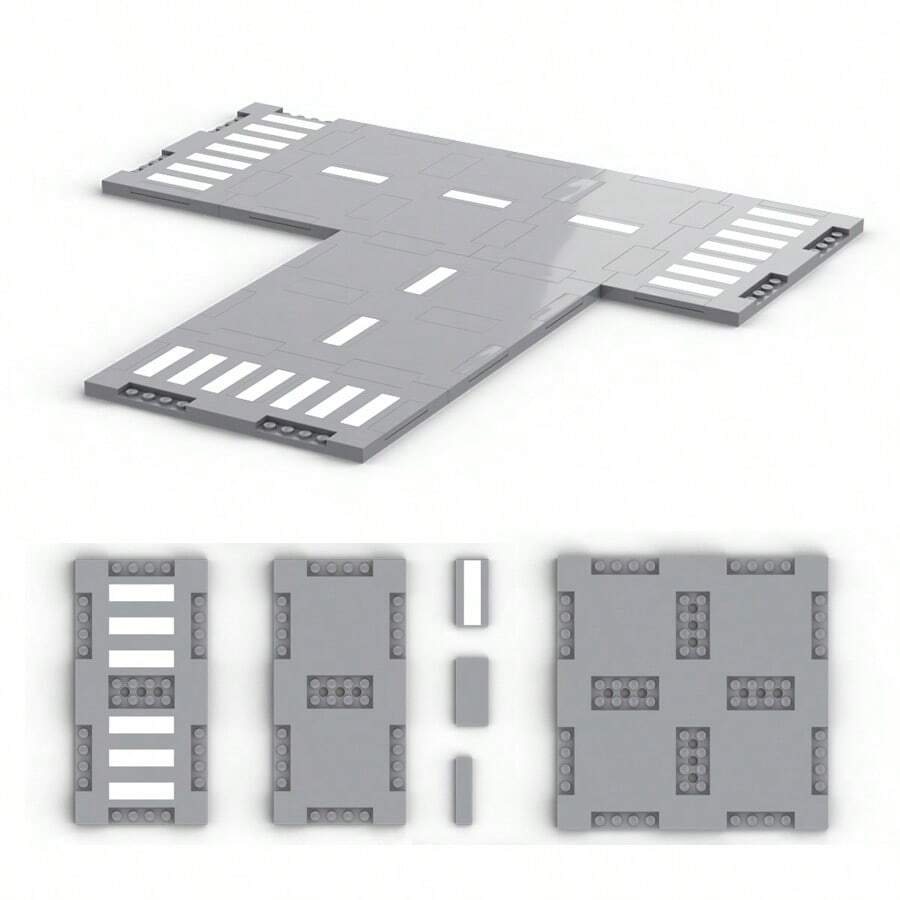 MOC City Road Plates Building Blocks, Printing Baseplate, DIY Bricks ...