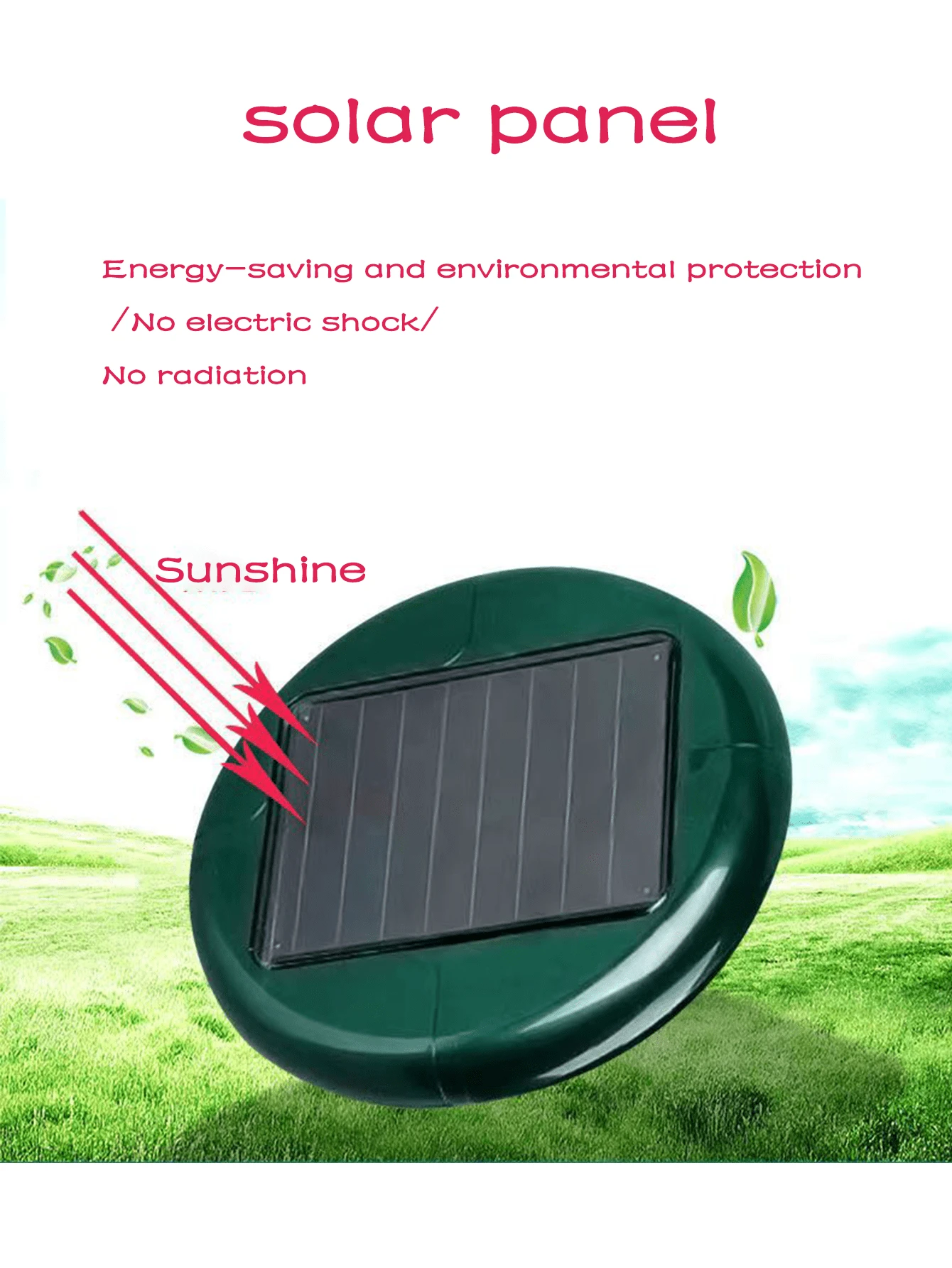 Solar Powered Ultrasonic Pest Repeller, Physical Vibration Motion ...