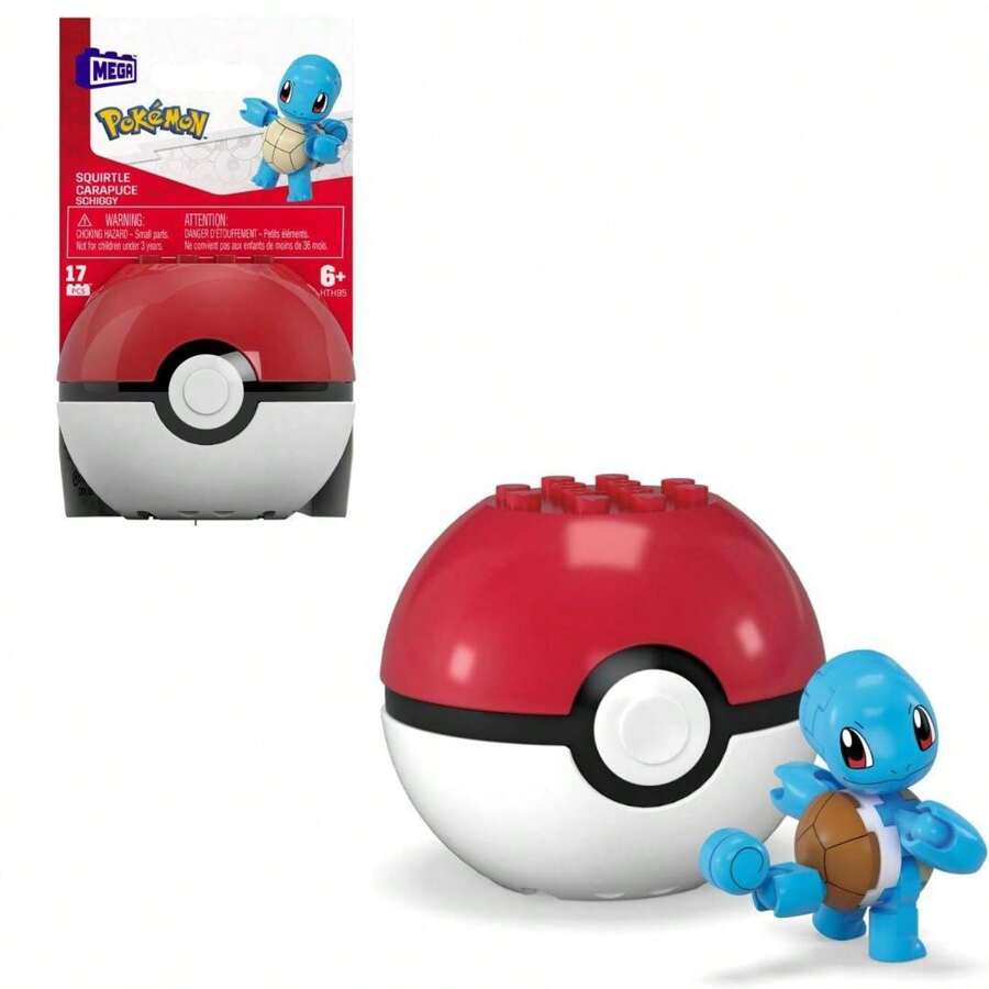 MEGA Pokemon Evergreen Squirtle Action Figure Building Set With Poke ...