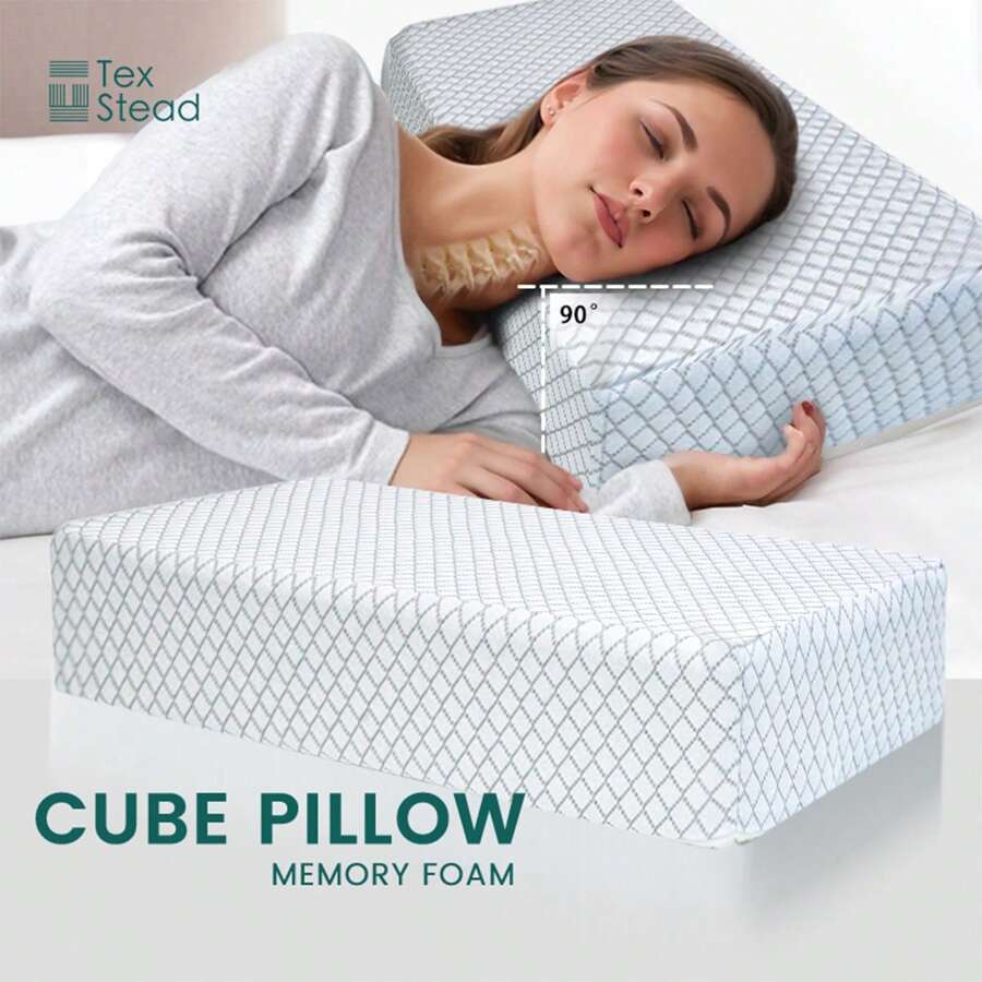 1 Pc Cube Pillow Square Pillow Side Sleeper Pillow For Neck And ...