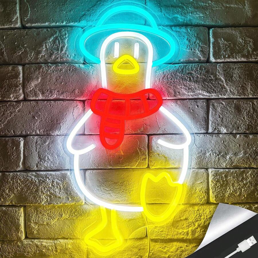 Walking Duck Neon Light Sign Wall Decoration Led Duck Neon Light Sign ...