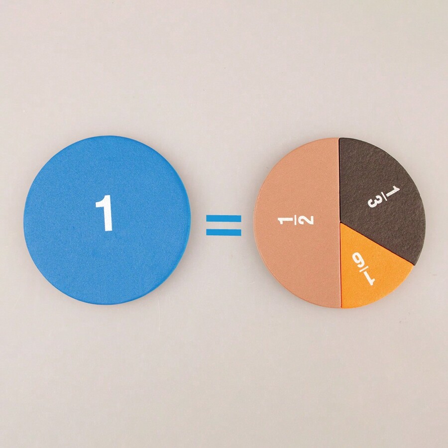 9pcsEVA Math Fraction Disc Teaching Aids, Math Fraction Operation ...