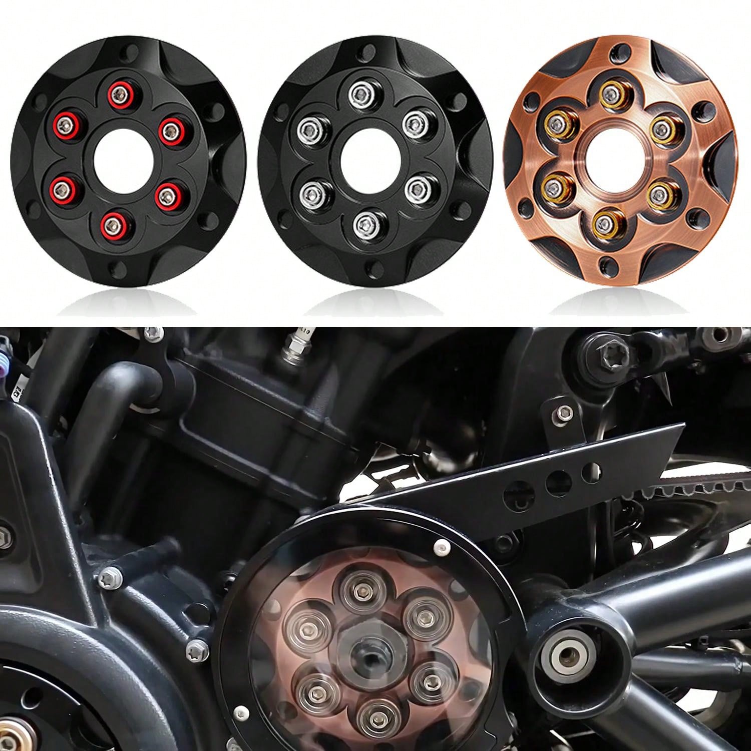 3 Colors Motorcycle Front Drive Pulley Engine Upper Cover Sets ...