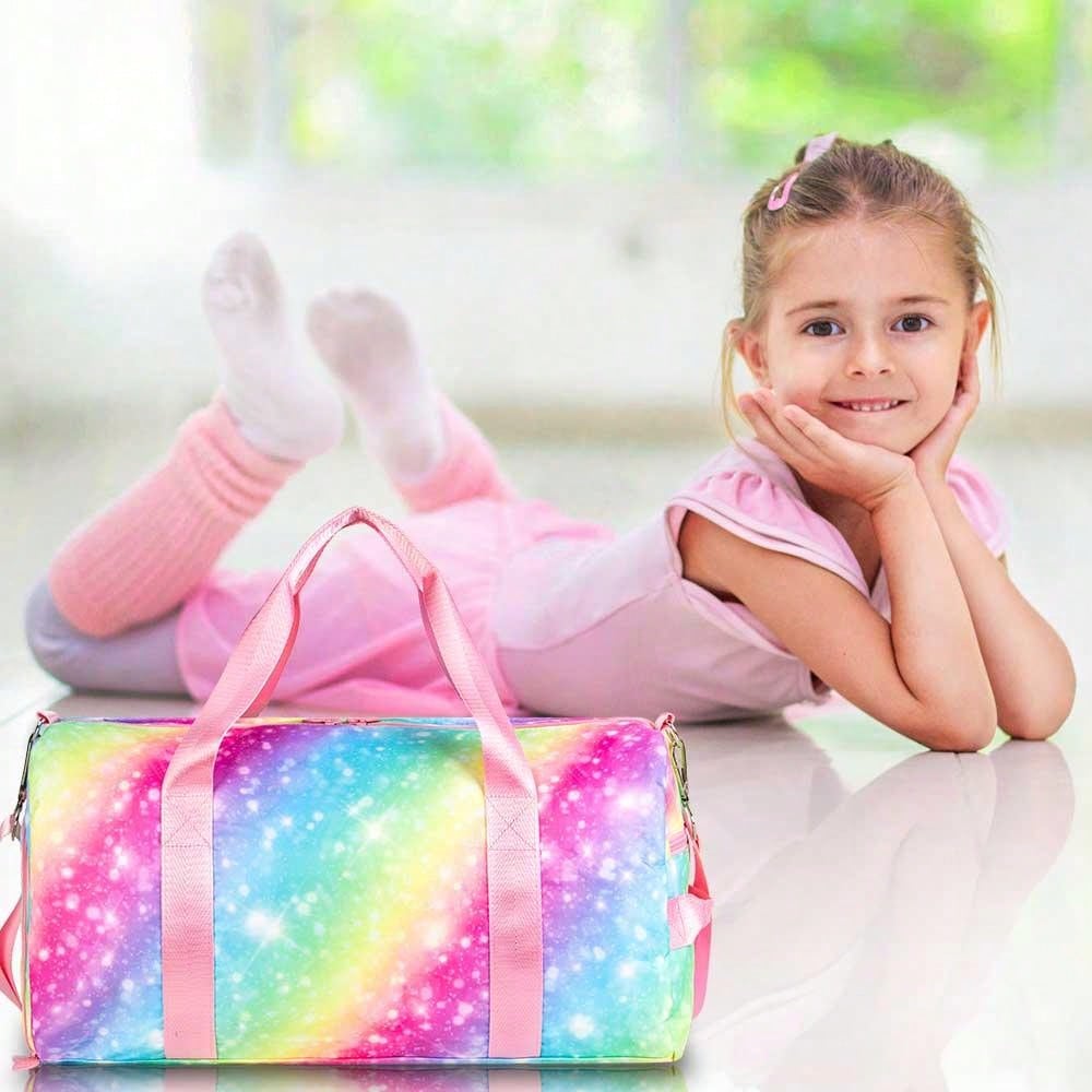 Dance Ballet Bags For Girls, Kids Duffle Gym Bag Travel With Shoe ...