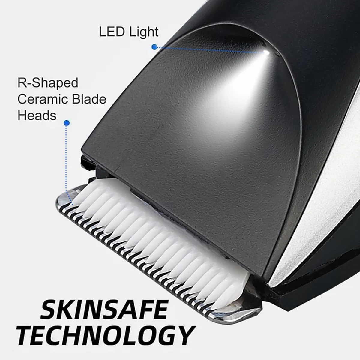 Recortadora eléctrica de vello corporal, cortapelo impermeable para ...